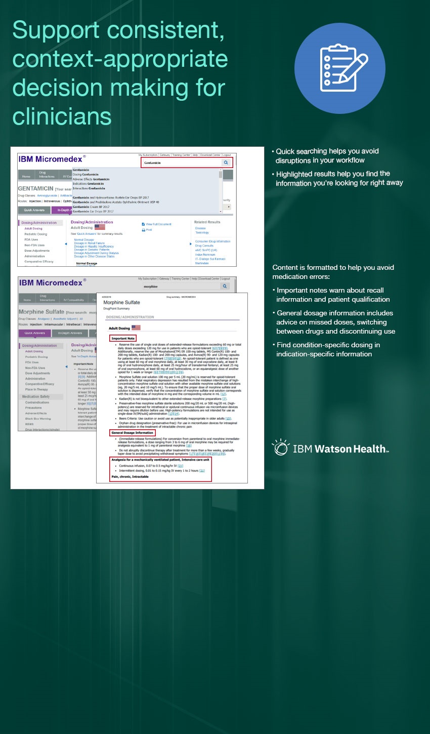 IBM Micromedex Clinical Knowledge App Expo